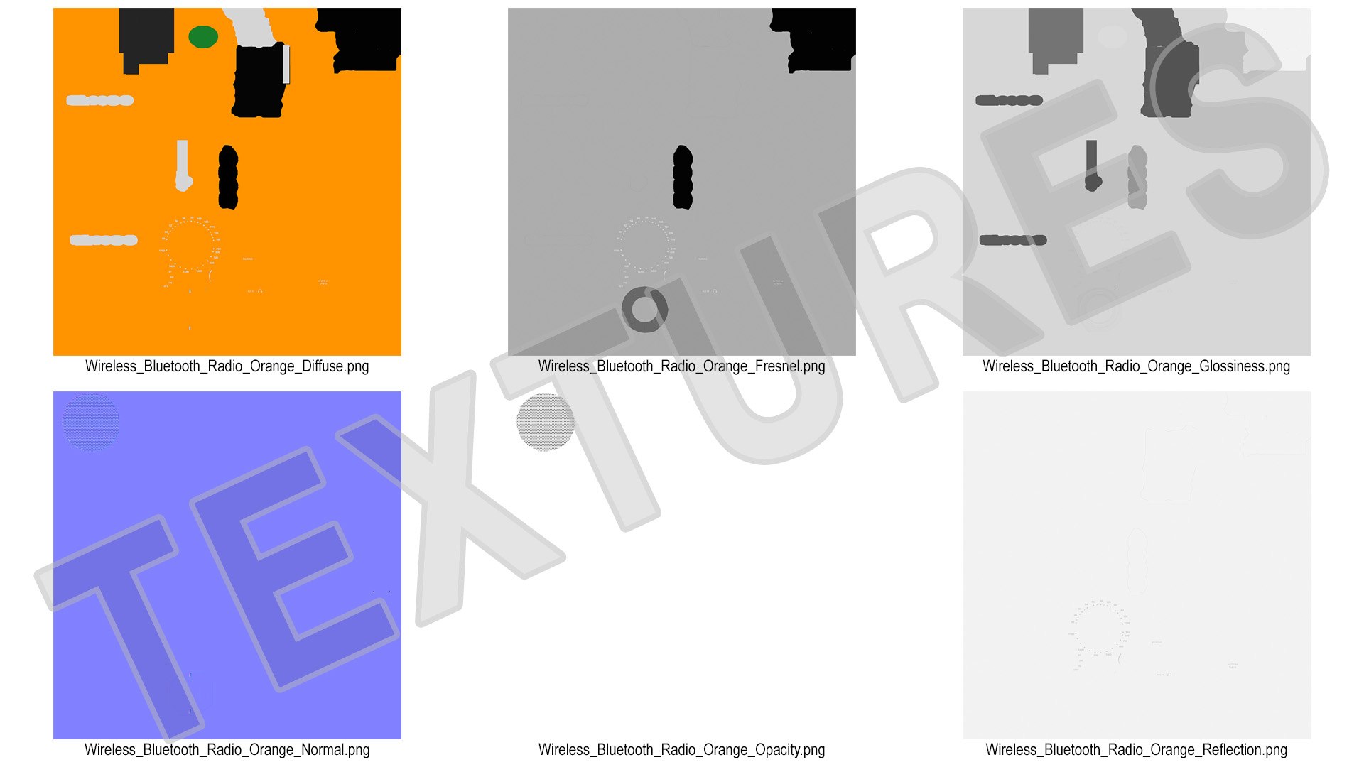 3D Wireless Bluetooth Radio Orange - TurboSquid 2065890