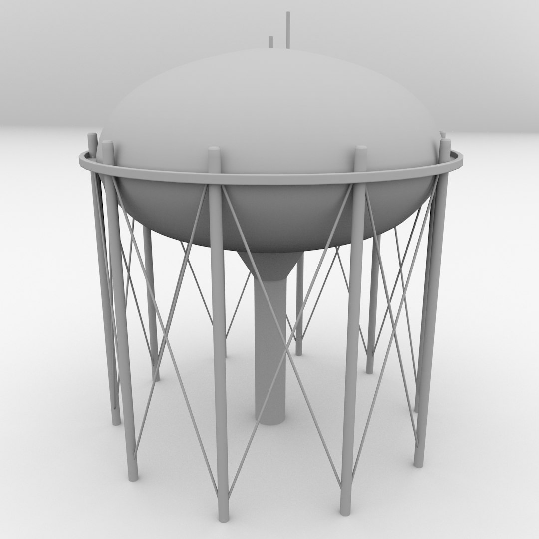 Water Tower V3 3d Model