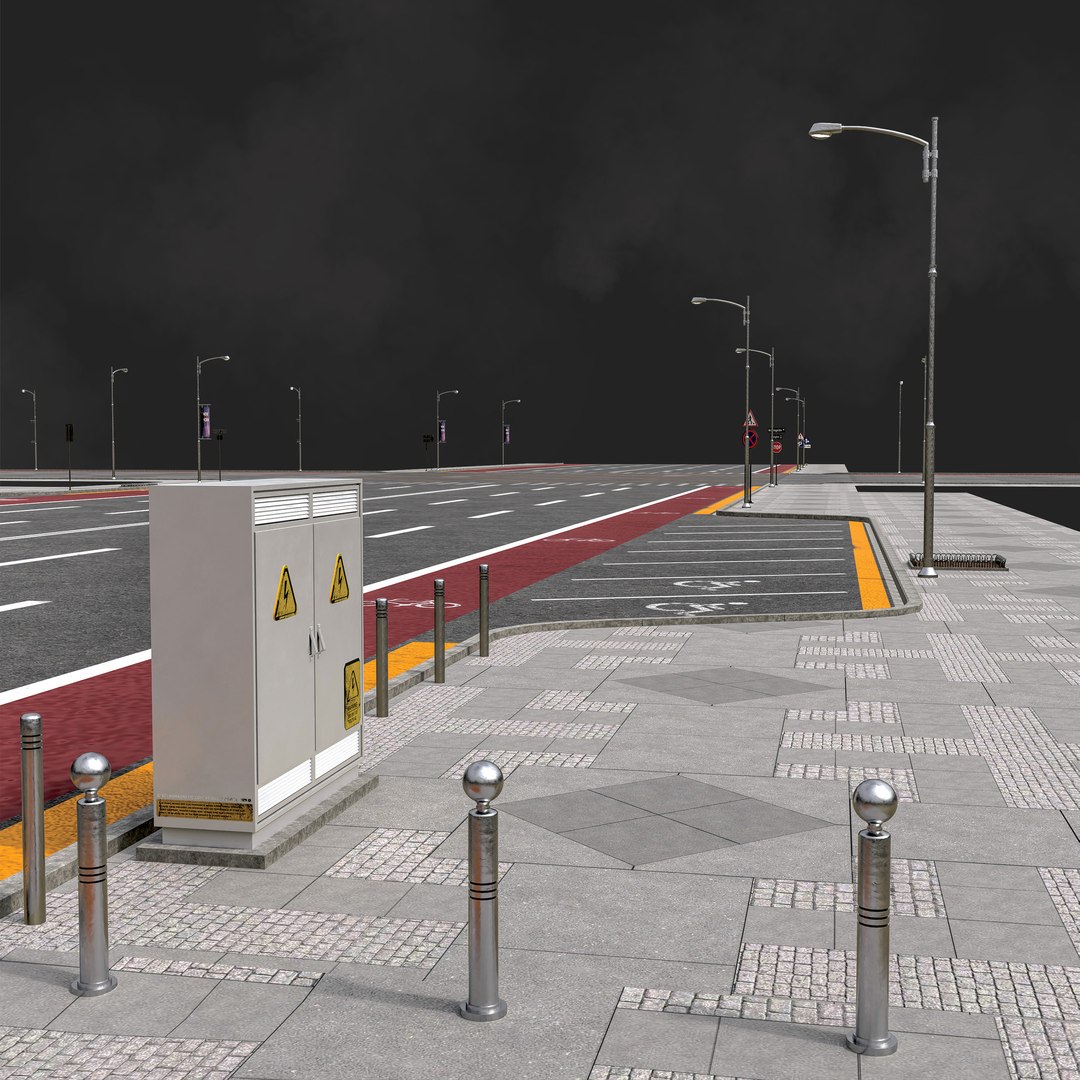 Road Pack Set 01LowPolyGameReady 3D - TurboSquid 2306436