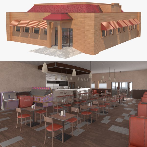 3D Cafe Models | TurboSquid