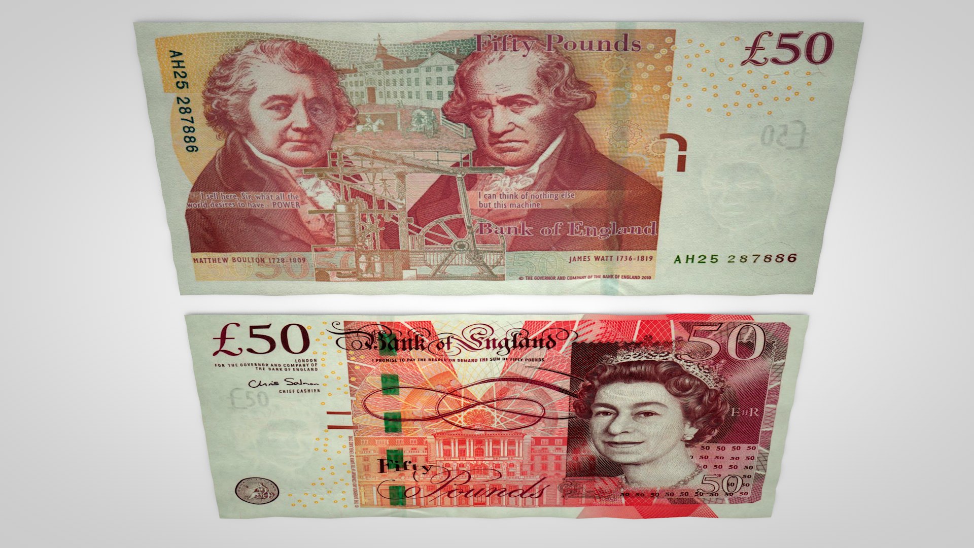 3D 50 Pounds Note - TurboSquid 1151306