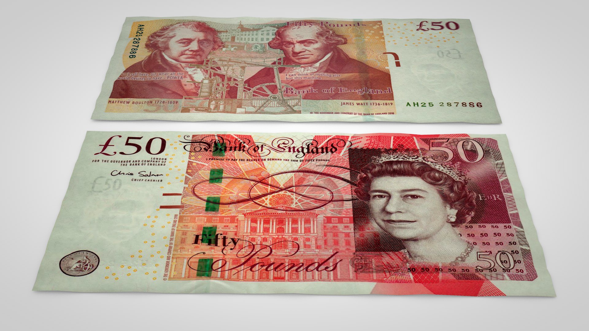 3D 50 Pounds Note - TurboSquid 1151306