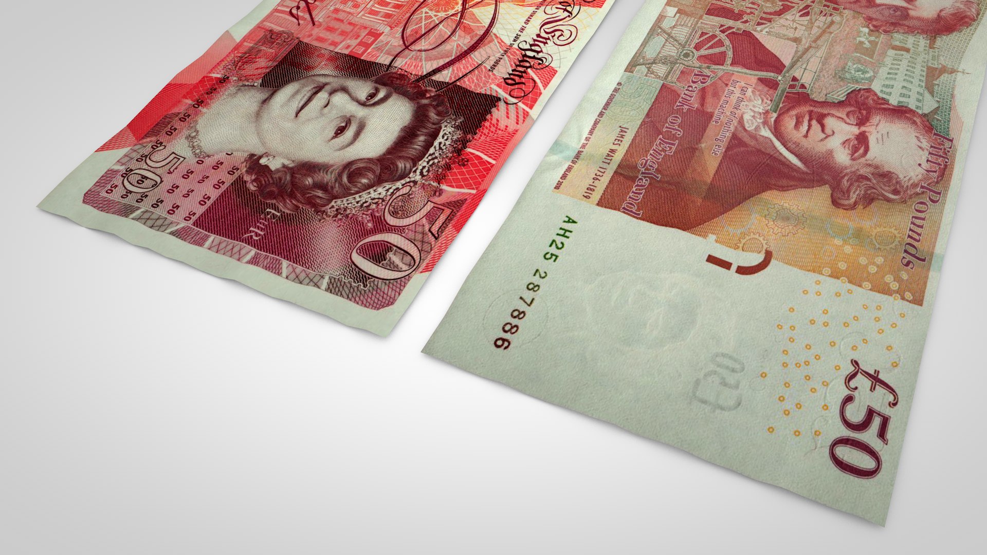 3D 50 Pounds Note - TurboSquid 1151306