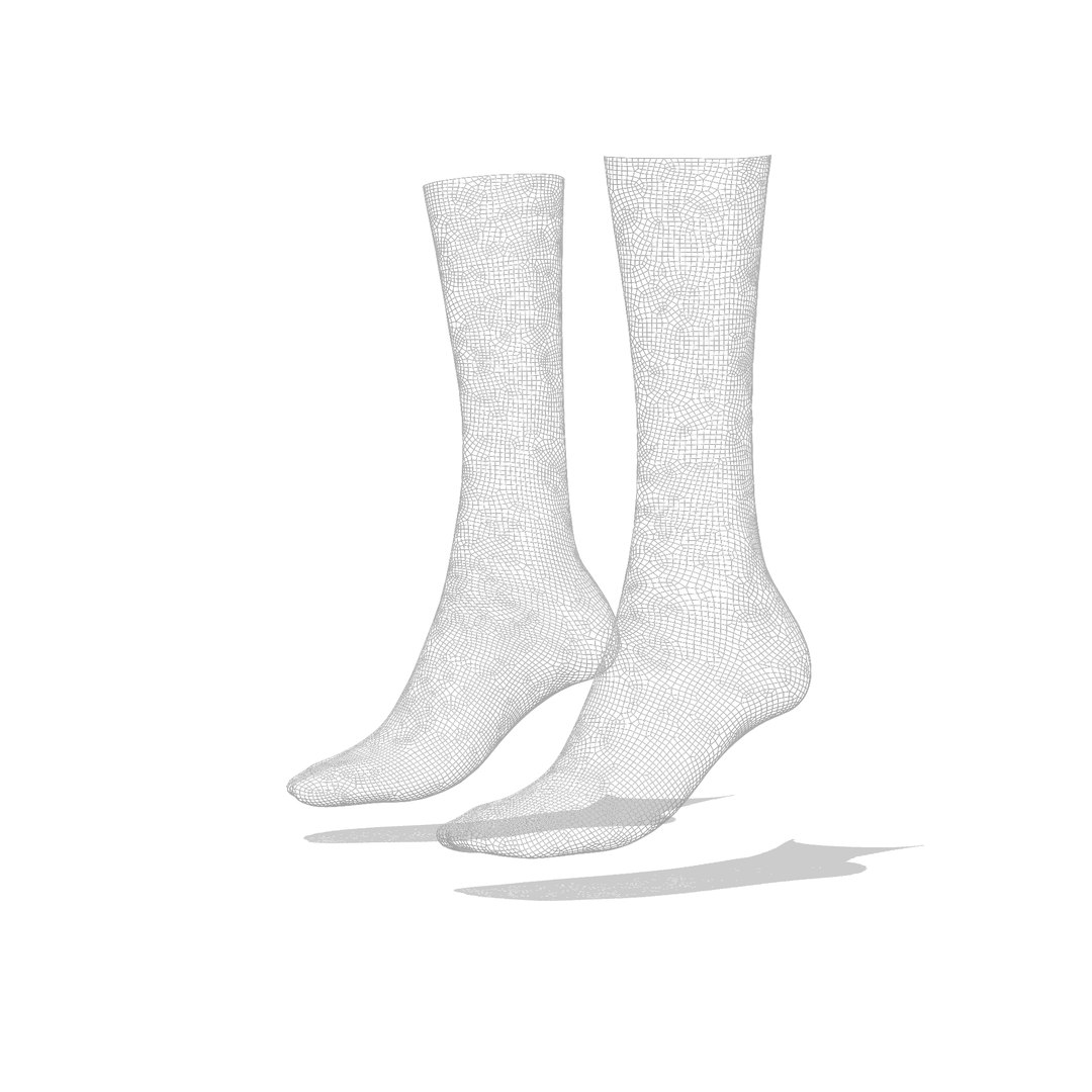 Socks Unisex Clo3d Marvelous Designer Model - TurboSquid 2002385