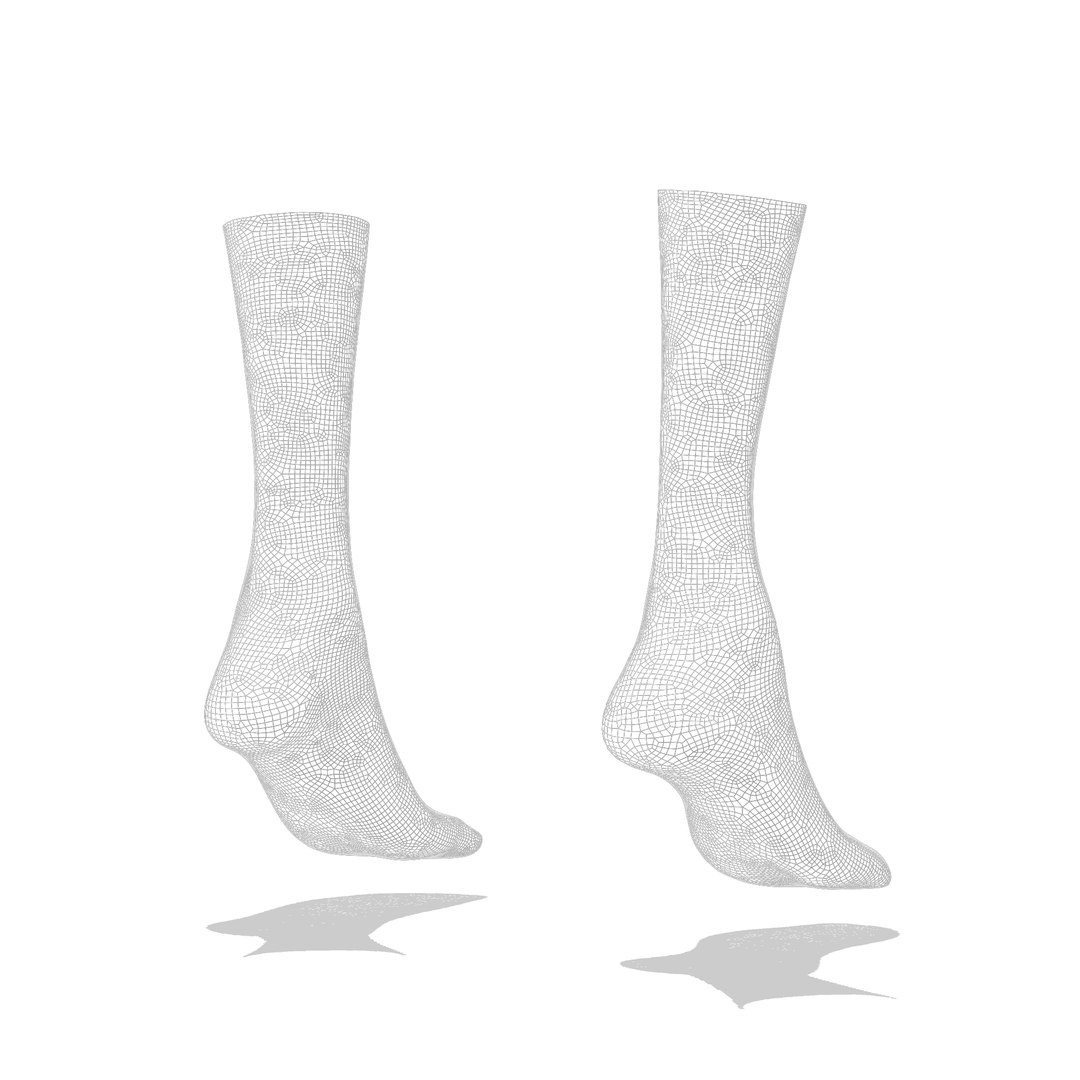 Socks Unisex Clo3d Marvelous Designer Model - TurboSquid 2002385