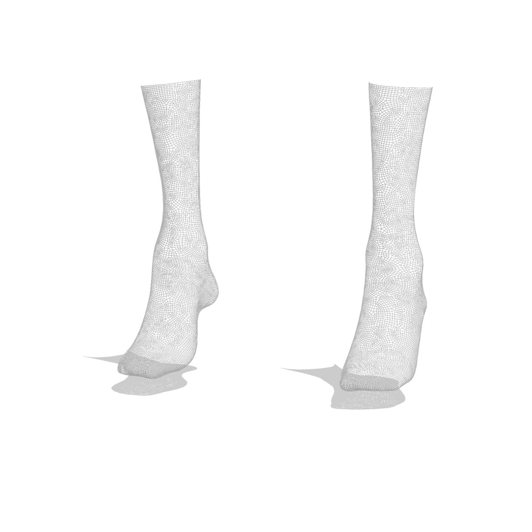 Socks Unisex Clo3d Marvelous Designer Model - TurboSquid 2002385
