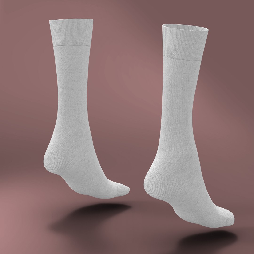 Socks Unisex Clo3d Marvelous Designer Model - TurboSquid 2002385