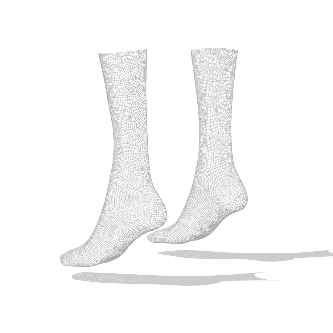 Socks Unisex Clo3d Marvelous Designer Model - TurboSquid 2002385