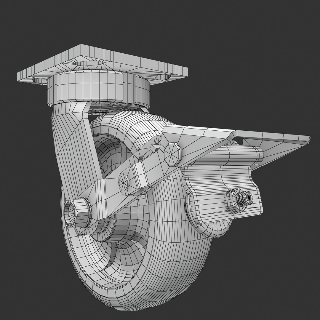 3d Model Of Caster Wheel