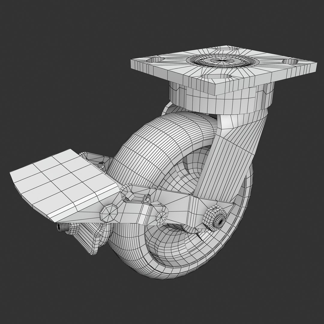 3d Model Of Caster Wheel