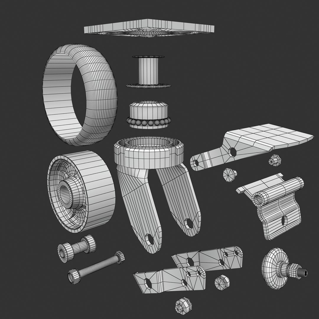 3d Model Of Caster Wheel