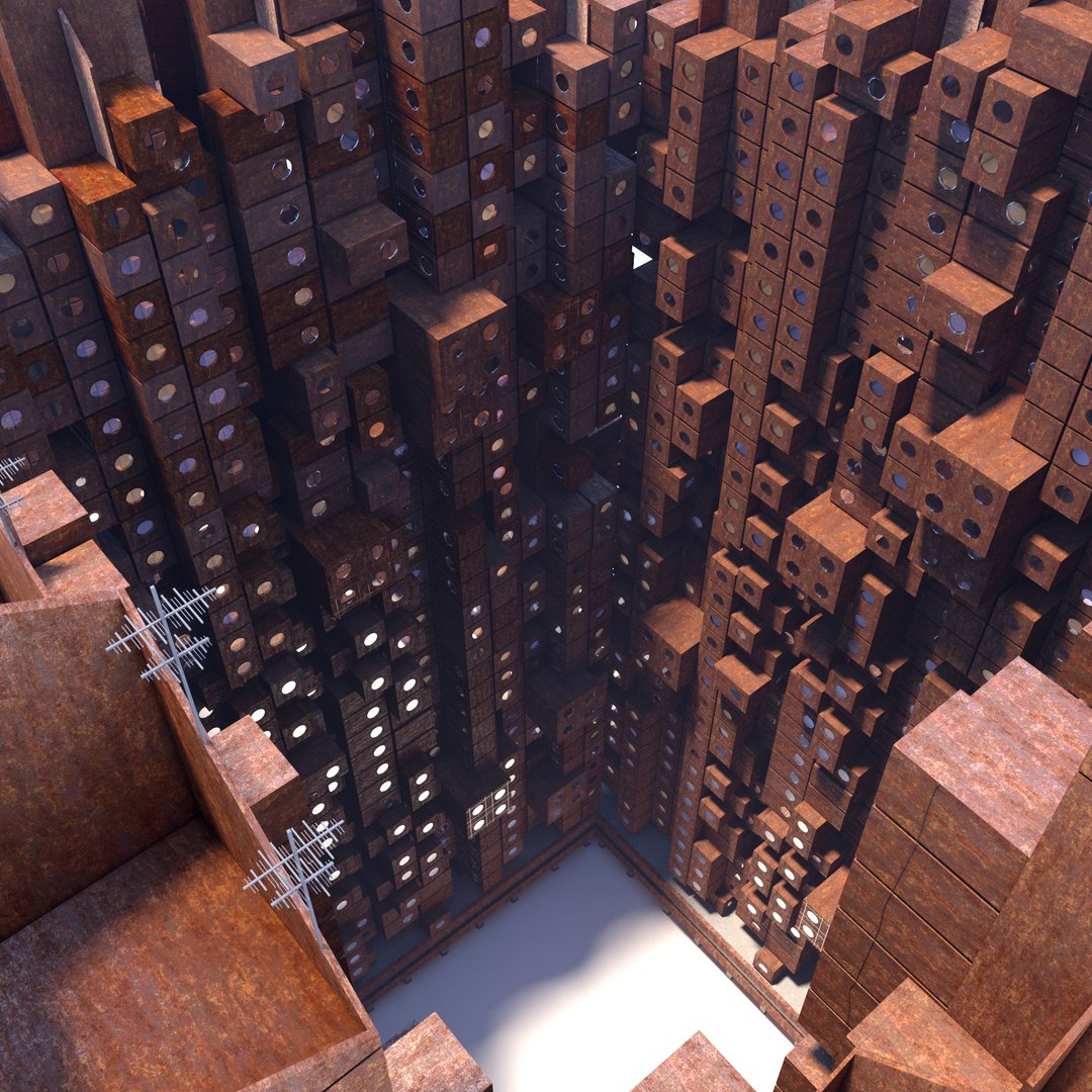 Mega Building In Capsule Style 3D - TurboSquid 1837440