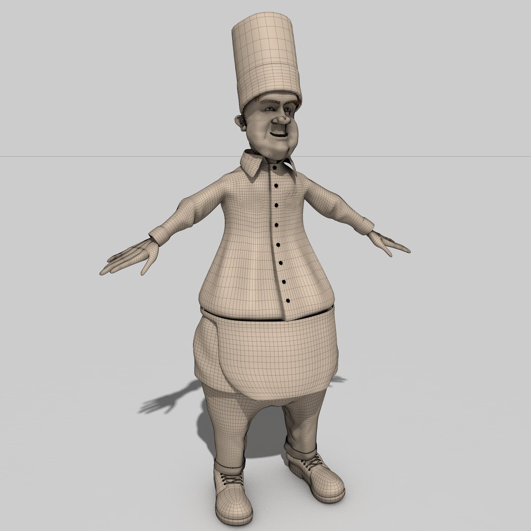Toon Character Chef 3D - TurboSquid 1281602
