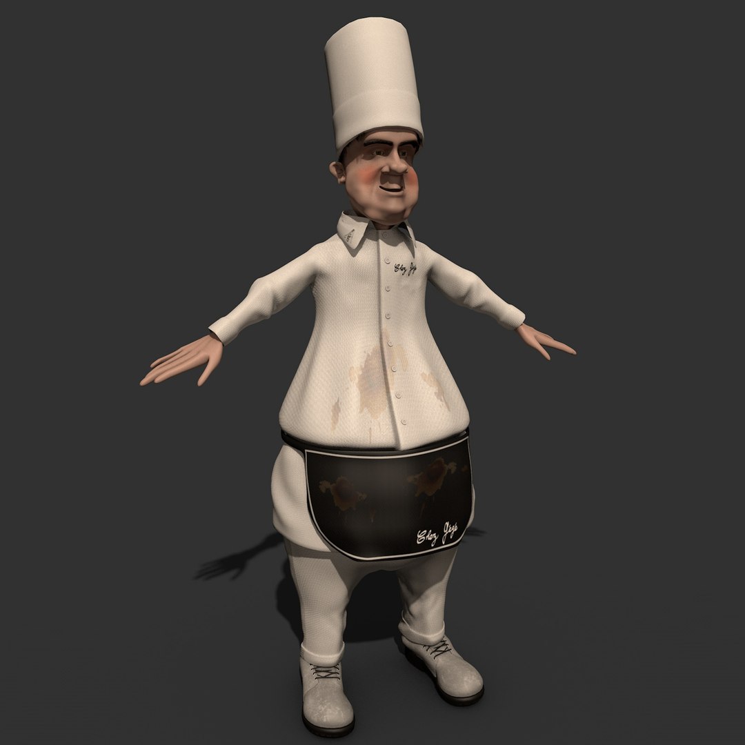 Toon Character Chef 3D - TurboSquid 1281602