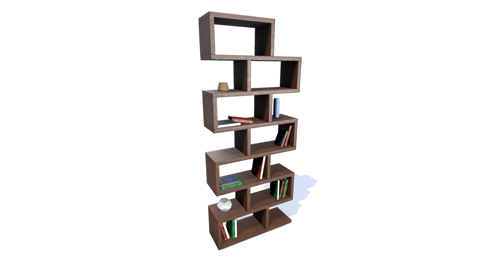 3D Geometric Bookshelf - TurboSquid 2175711
