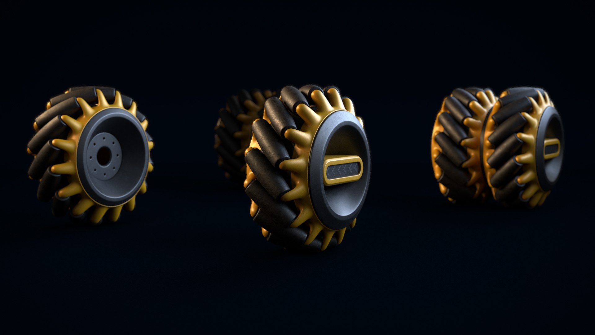 3D Mecanum Wheels - Version 01 - TurboSquid 2130025