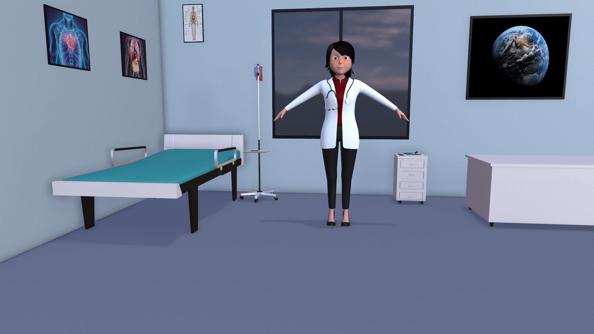 3D Low Poly Doctor Female Character model - TurboSquid 1812441