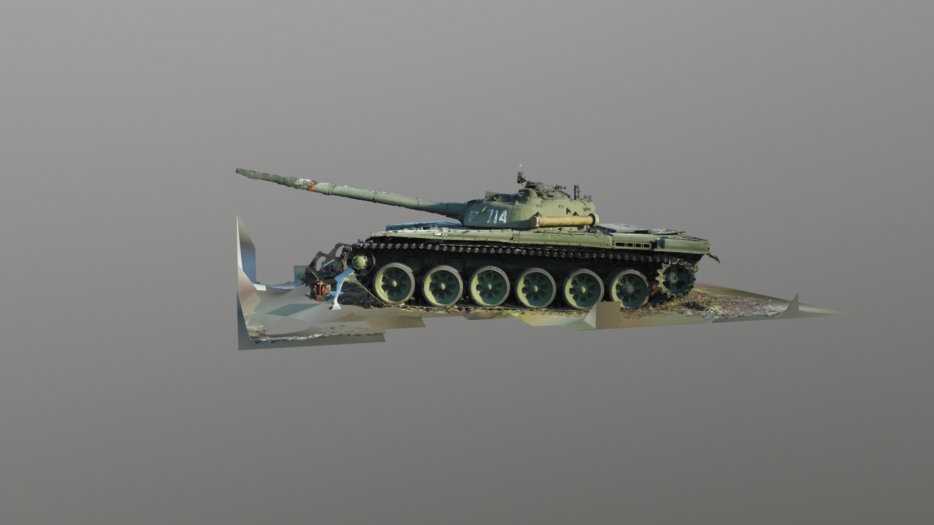 T-72 Main Battle Tank Photogrammetry Scan model - TurboSquid 2179486