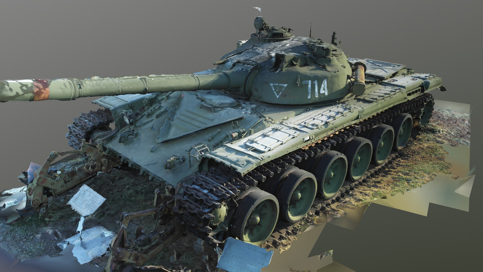 T-72 Main Battle Tank Photogrammetry Scan model - TurboSquid 2179486