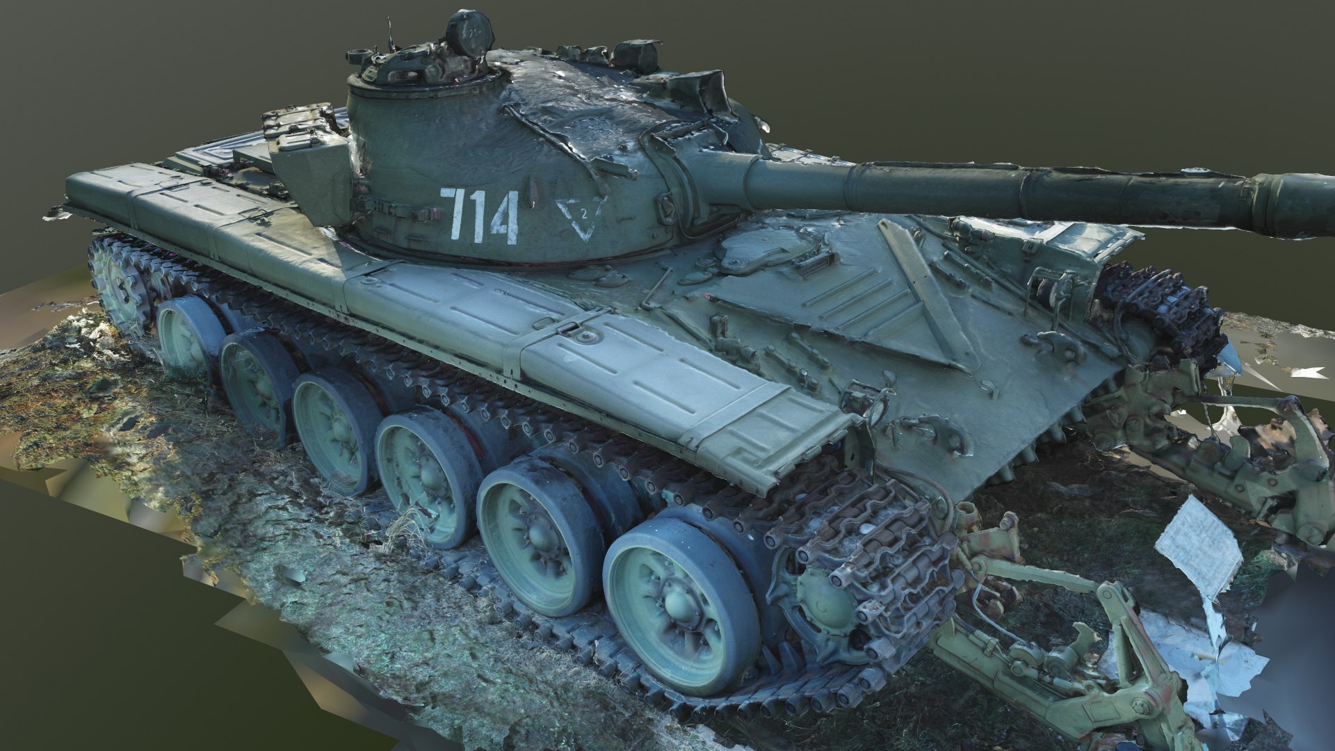 T-72 Main Battle Tank Photogrammetry Scan model - TurboSquid 2179486