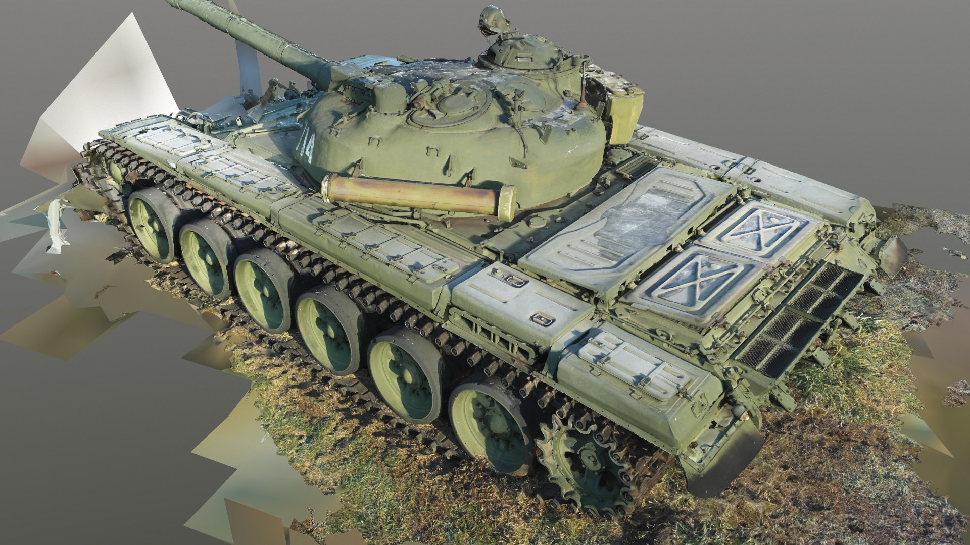 T-72 Main Battle Tank Photogrammetry Scan model - TurboSquid 2179486