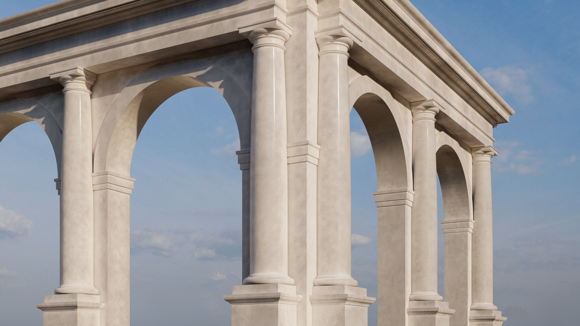 3D Arch Two Types Tuscan Order With Columns On Vignola - TurboSquid 1997985