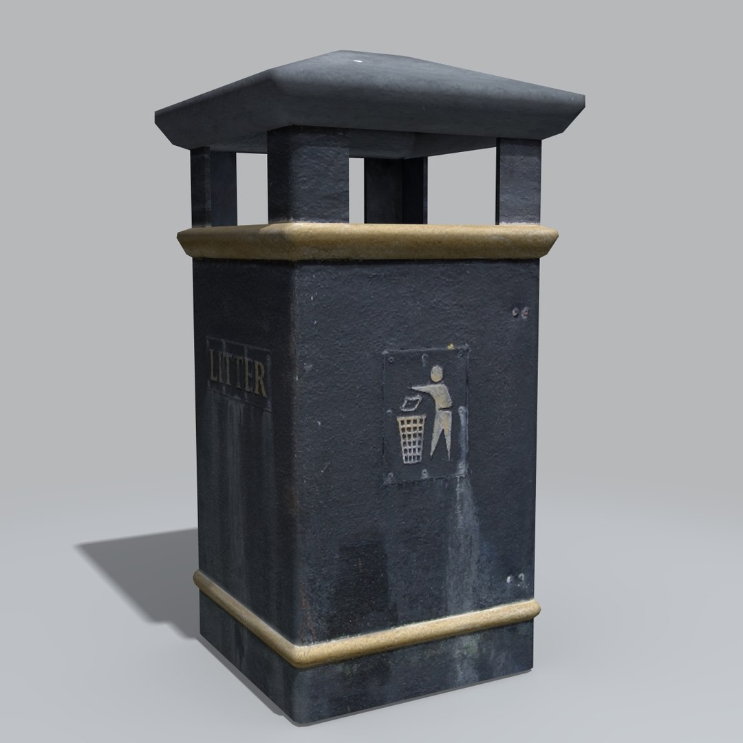 3d Realistic Bin