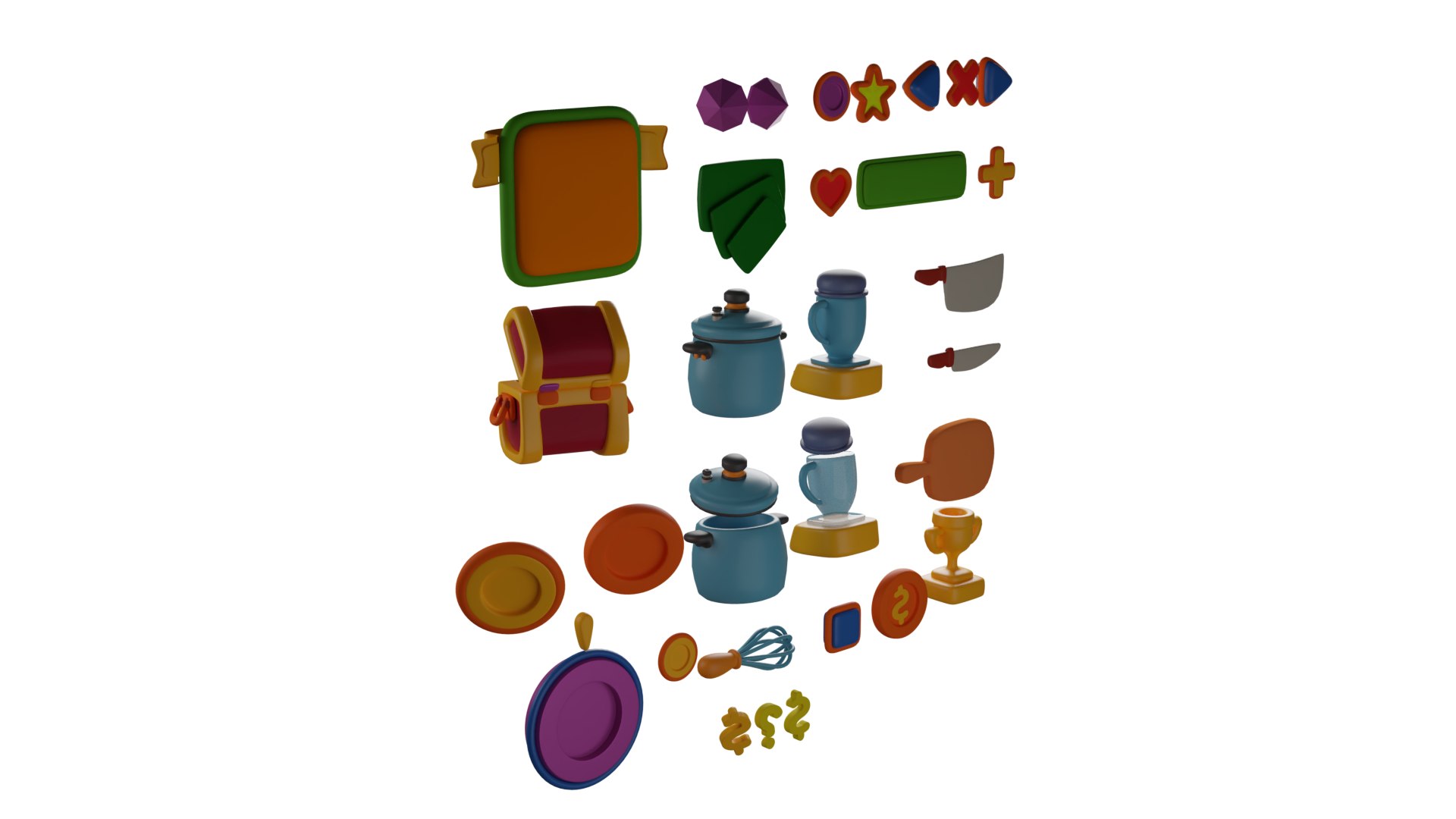 3D Game Ui Elements - TurboSquid 2438531