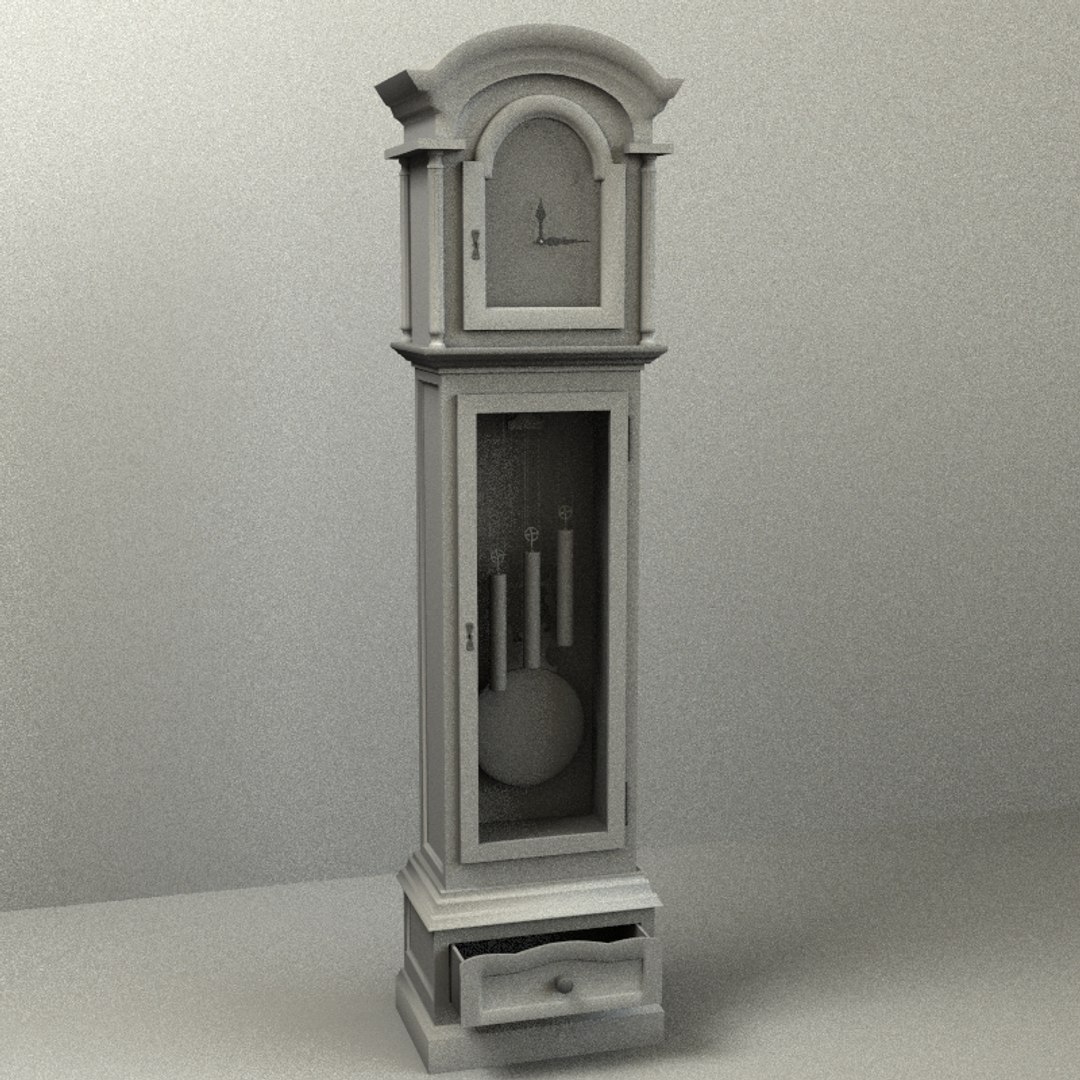 grandfather clock 3d model