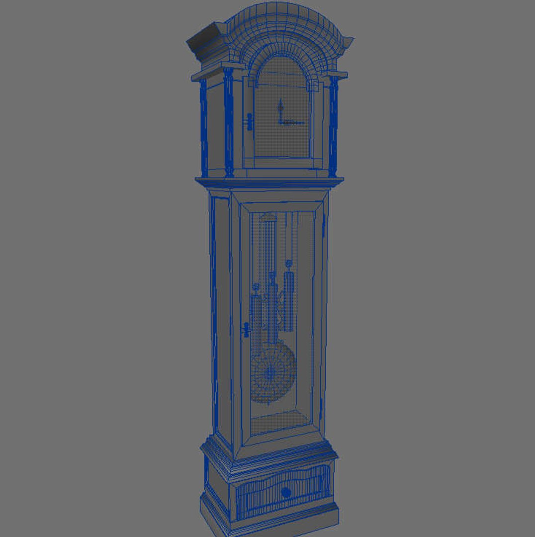 grandfather clock 3d model