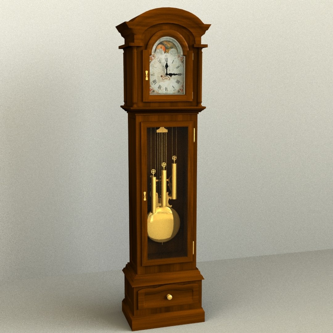 grandfather clock 3d model