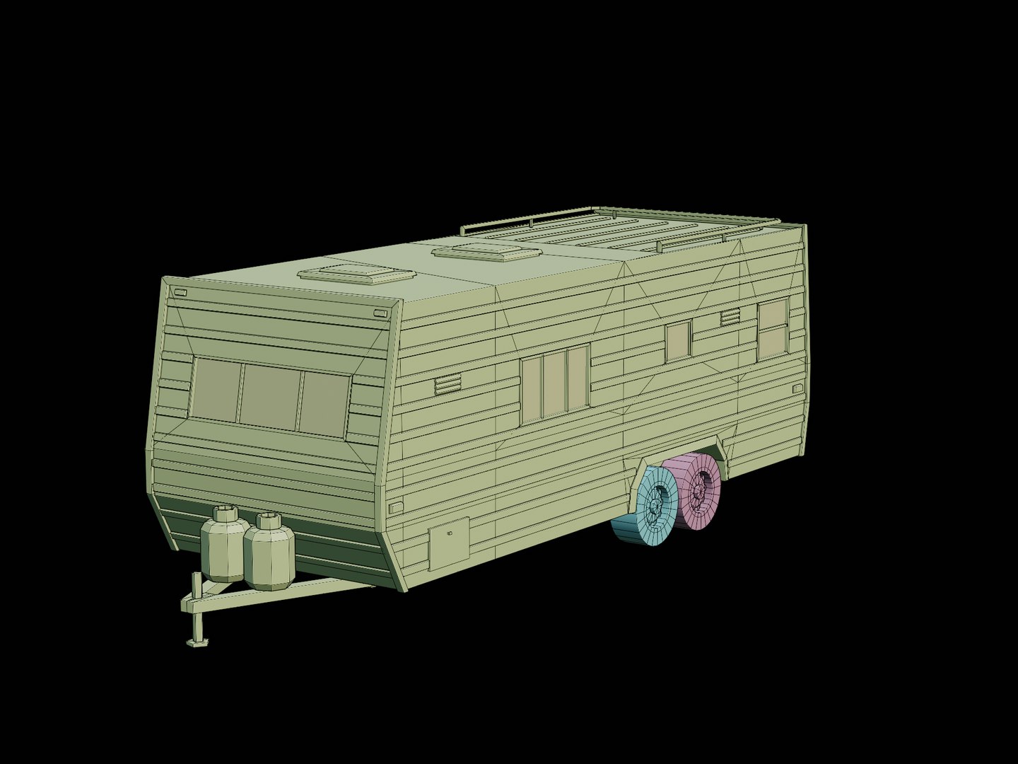 Camper trailer and motorhome pack 3D model - TurboSquid 2044753
