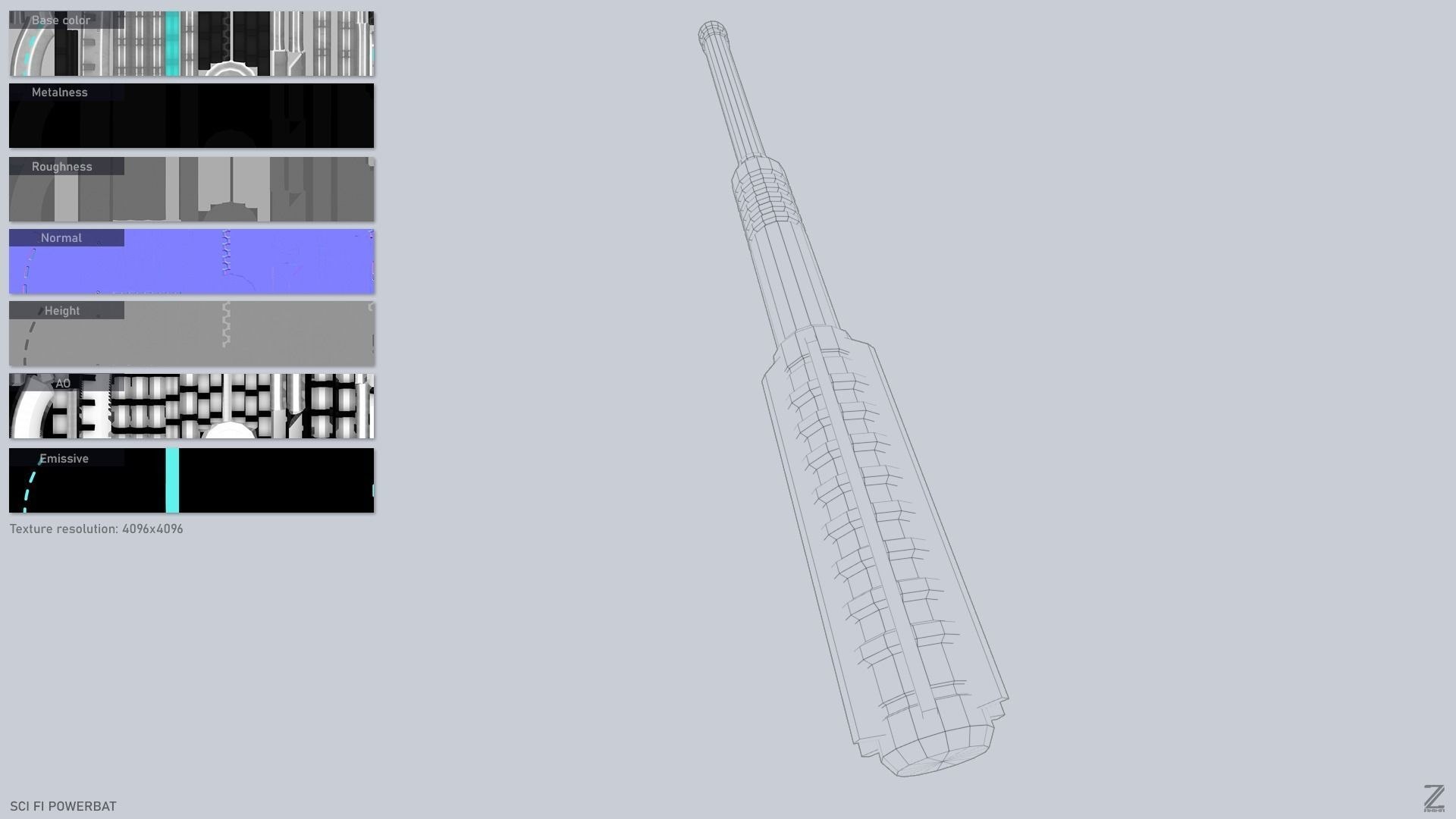 Scifi Powerbat 3D Model - TurboSquid 2237310