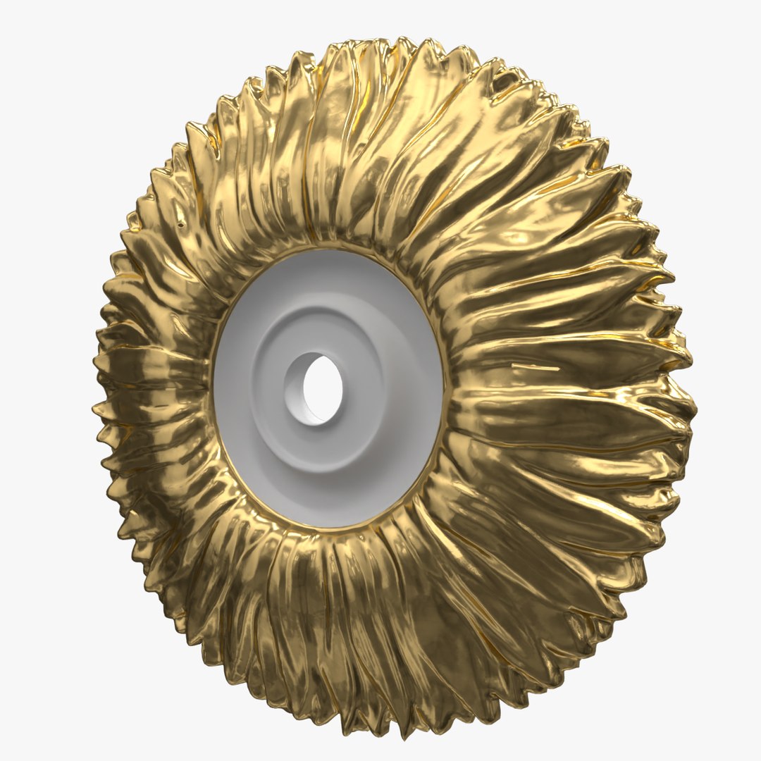 Ceiling Sockets Gypsum Plaster DR125 3D - TurboSquid 2031559