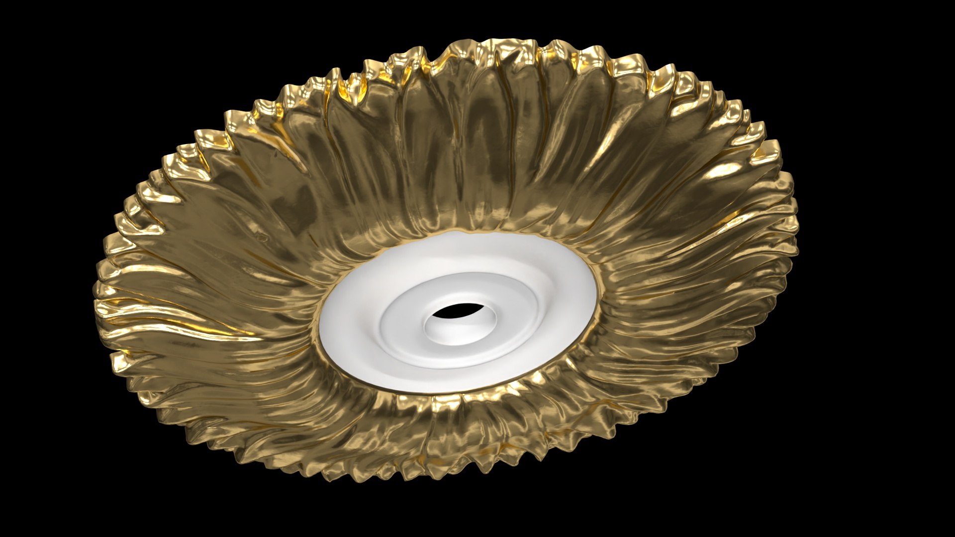 Ceiling Sockets Gypsum Plaster DR125 3D - TurboSquid 2031559