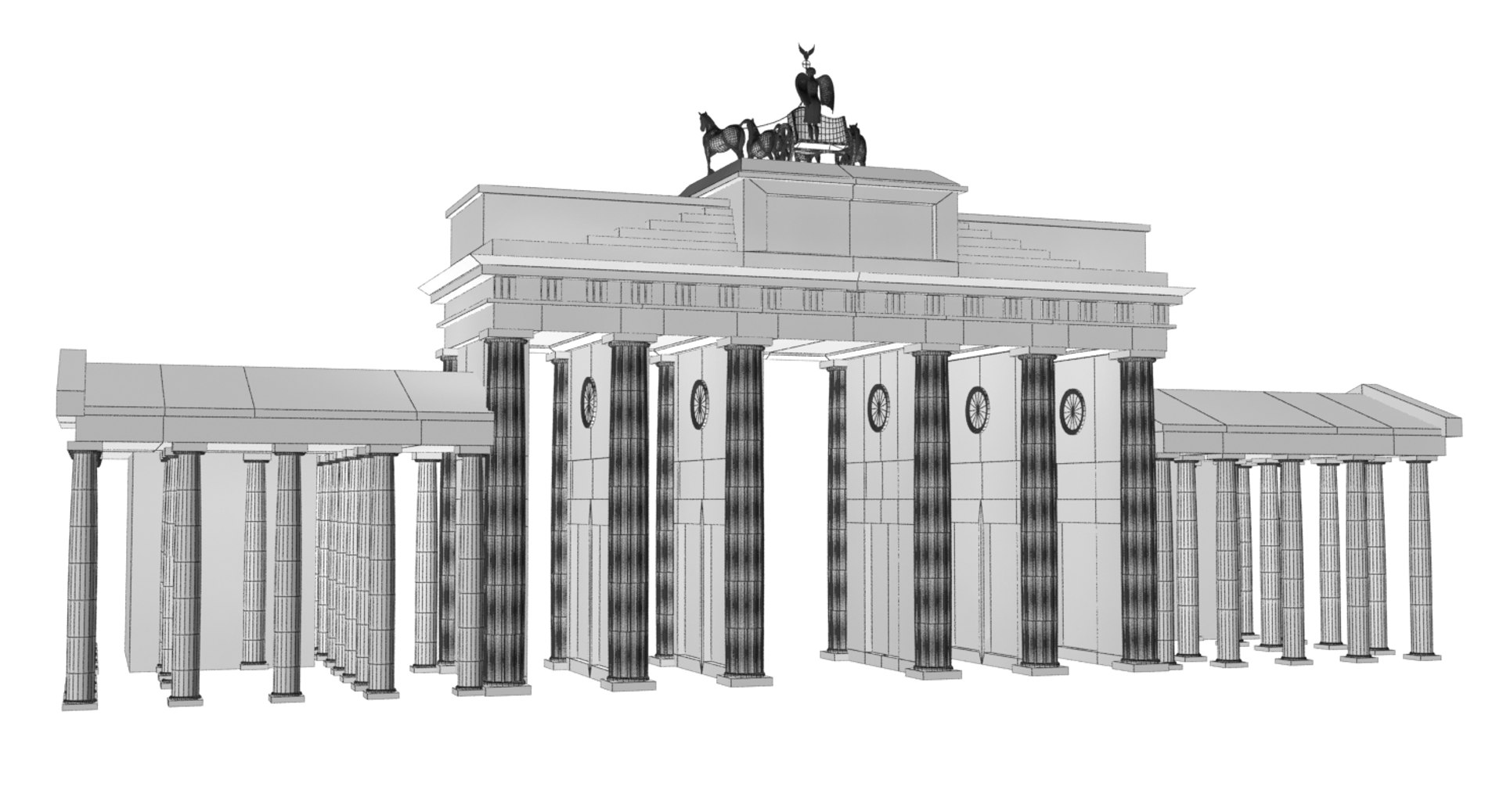 Brandenburg Gate 3d 3ds