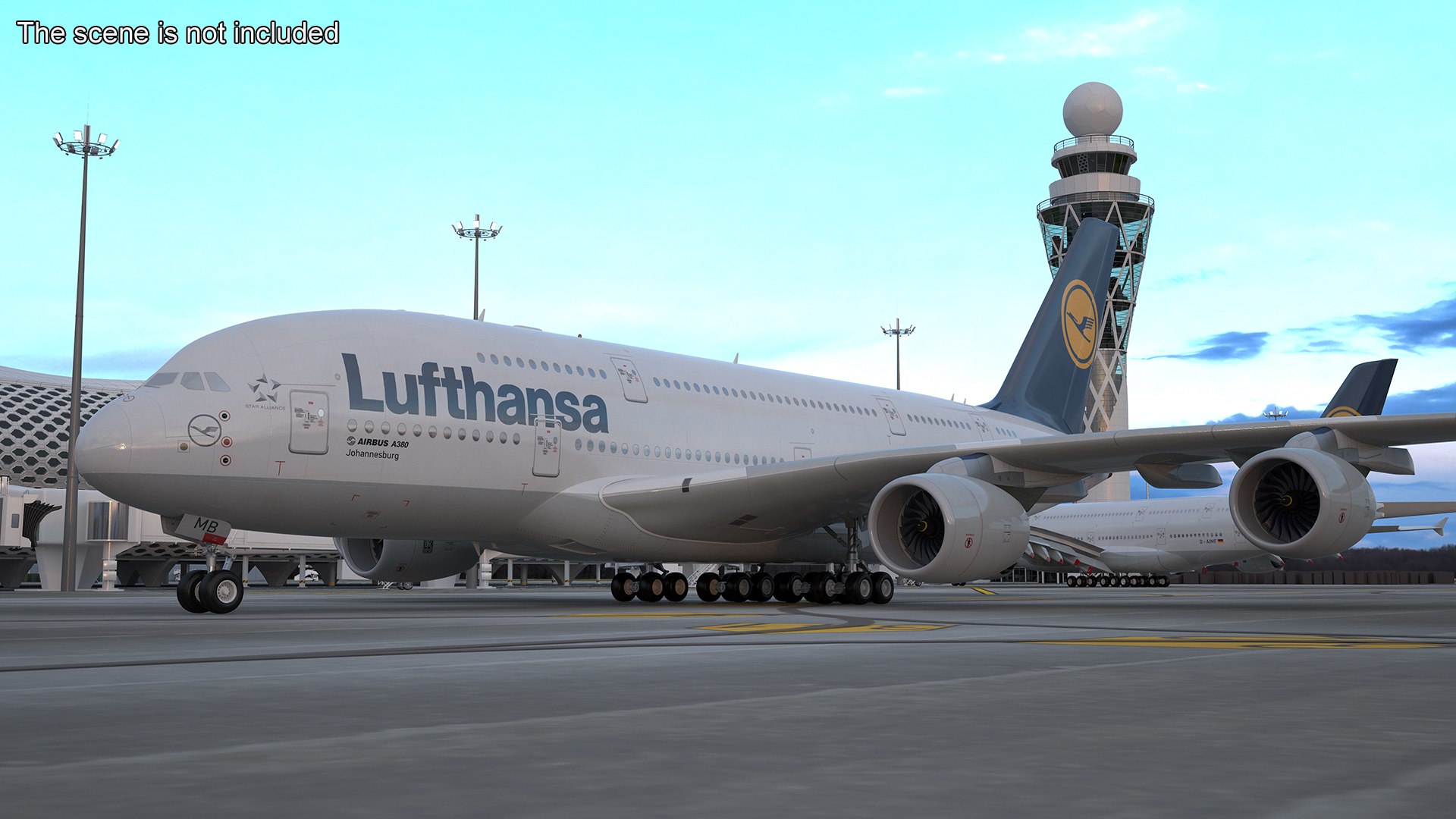 3D Lufthansa Airbus A380 Model - TurboSquid 2374920