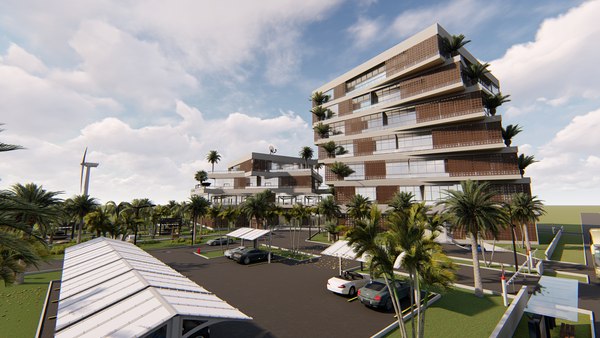 Revit residential complex 3D model - TurboSquid 1463547