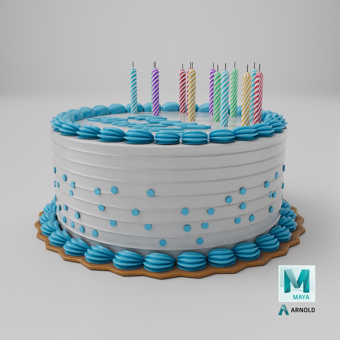 3D Birthday Cake 2 Model - TurboSquid 2147077