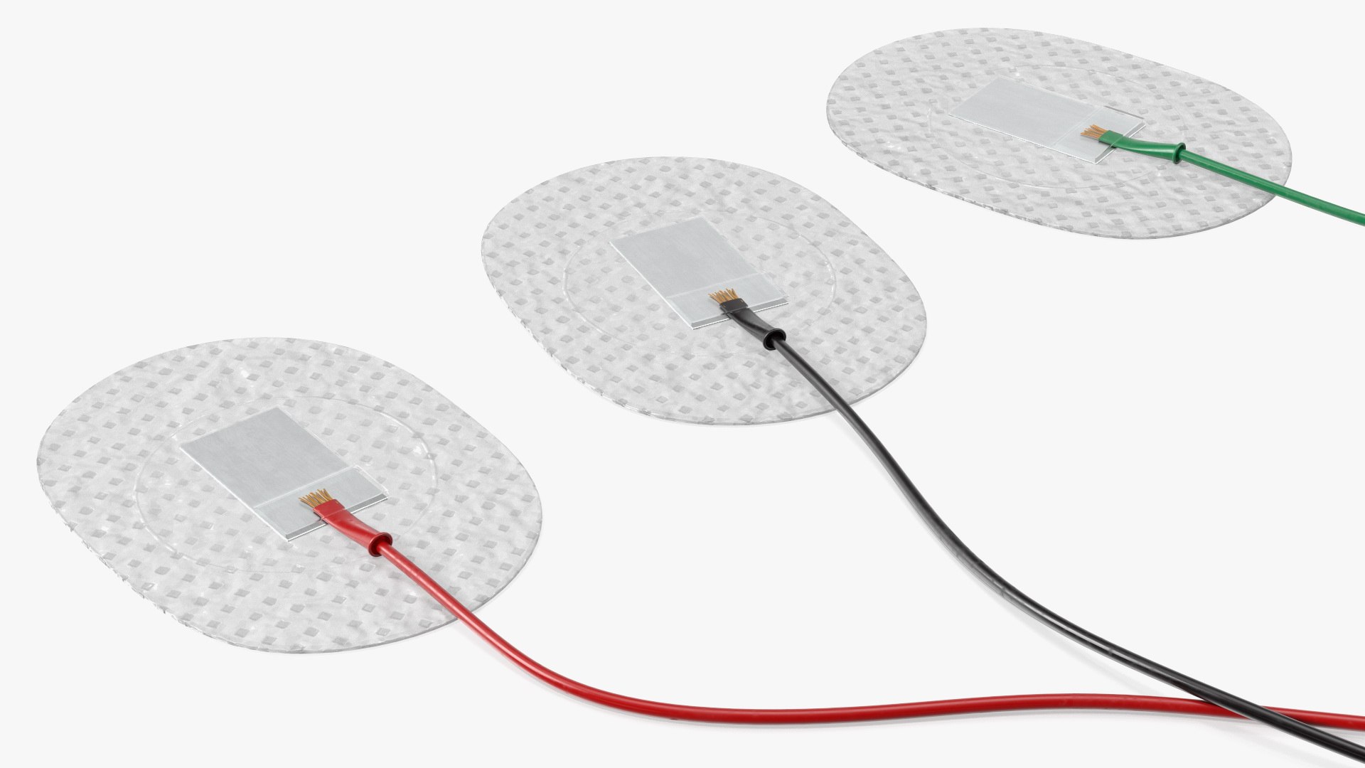 Skein Of Three Colorful Wires With Surface Electrodes Model ...