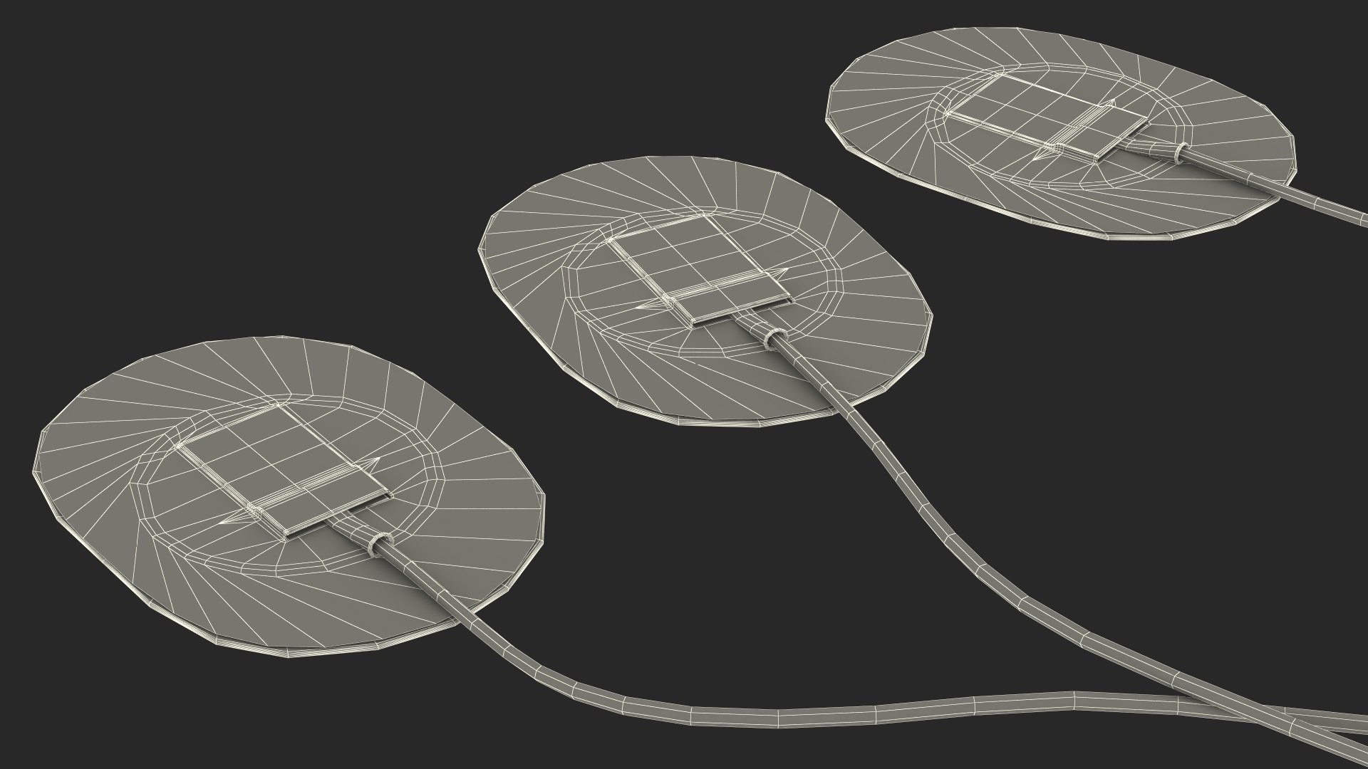 Skein Of Three Colorful Wires With Surface Electrodes Model ...