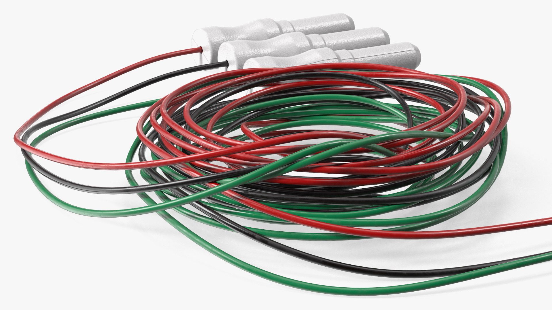 Skein Of Three Colorful Wires With Surface Electrodes Model ...