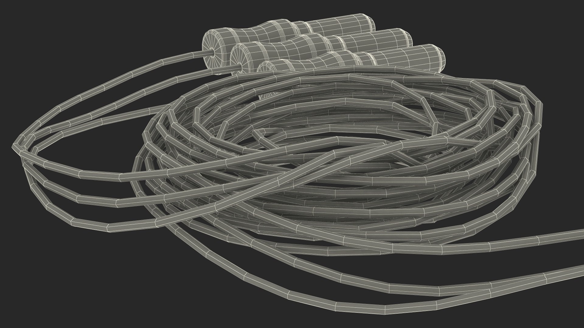 Skein Of Three Colorful Wires With Surface Electrodes Model ...