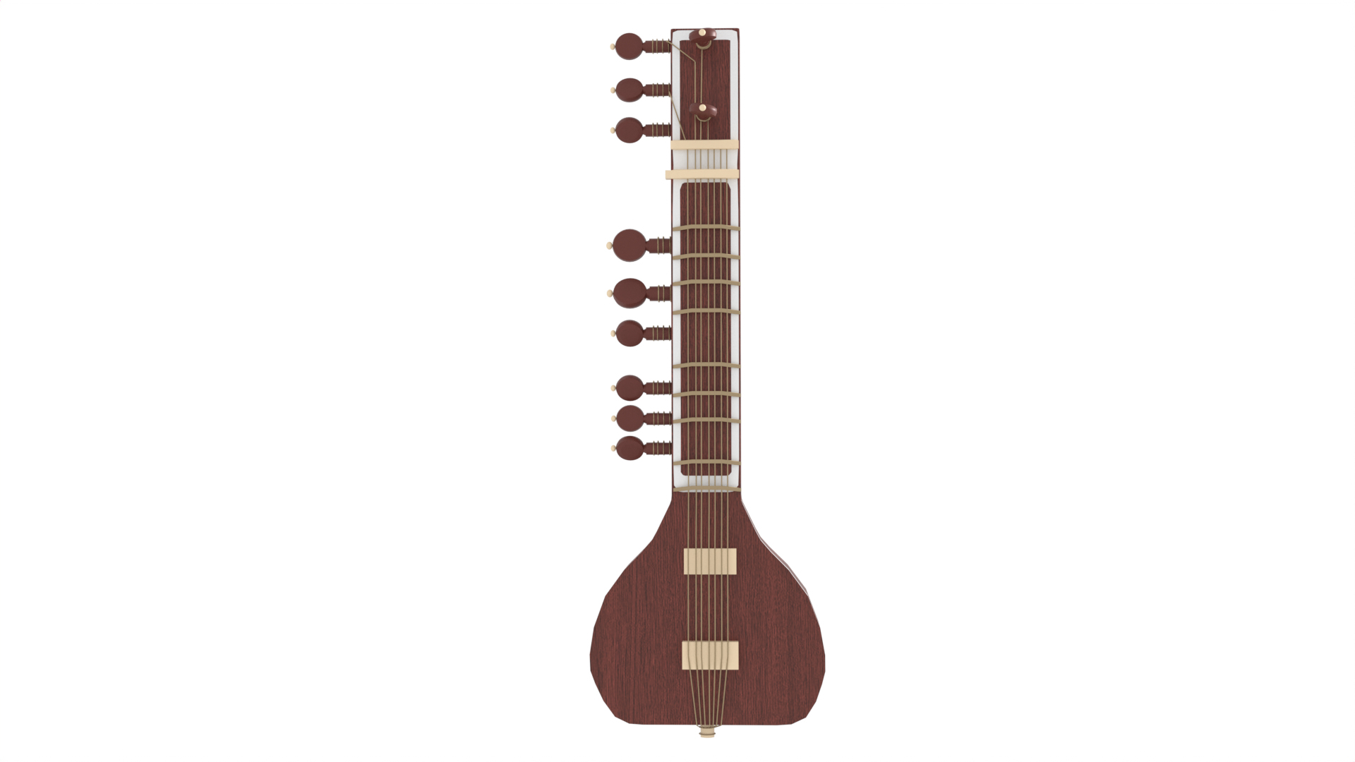 3D Cartoon Sitar - TurboSquid 2263438