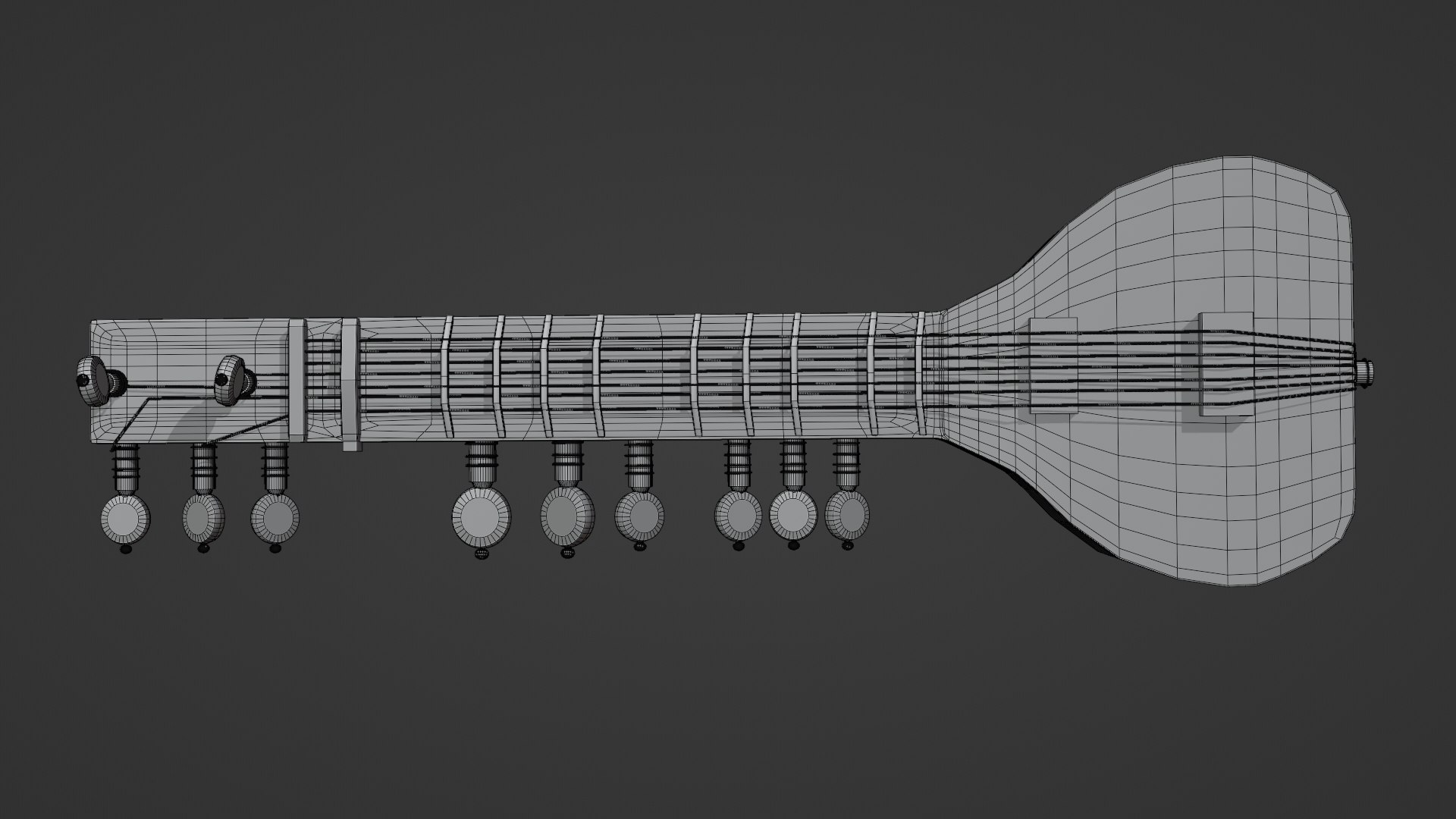 3D Cartoon Sitar - TurboSquid 2263438