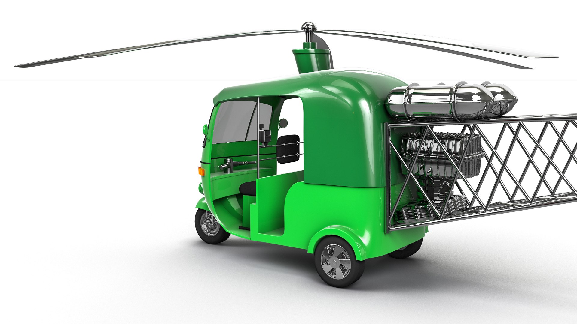 3D Auto Rickshaw Helicopter Model - TurboSquid 1436989