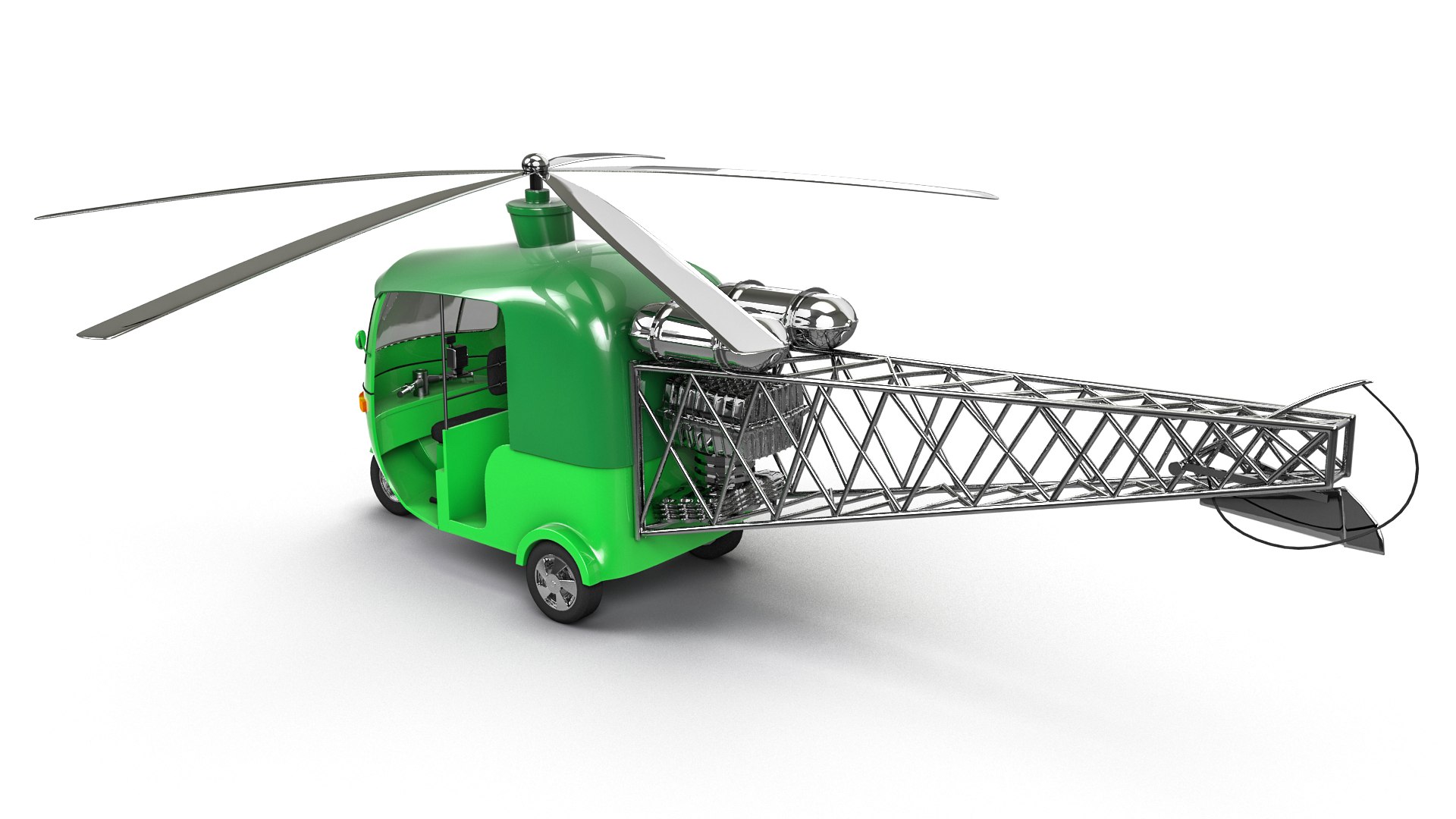 3D Auto Rickshaw Helicopter Model - TurboSquid 1436989