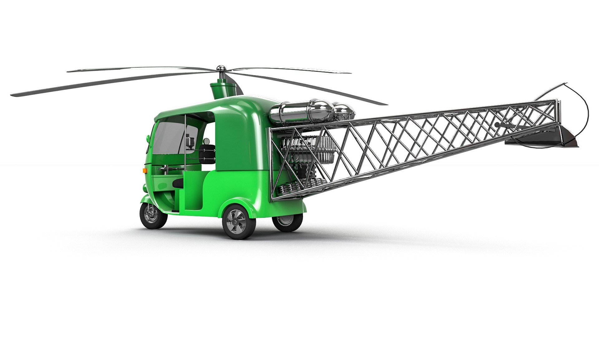 3D Auto Rickshaw Helicopter Model - TurboSquid 1436989
