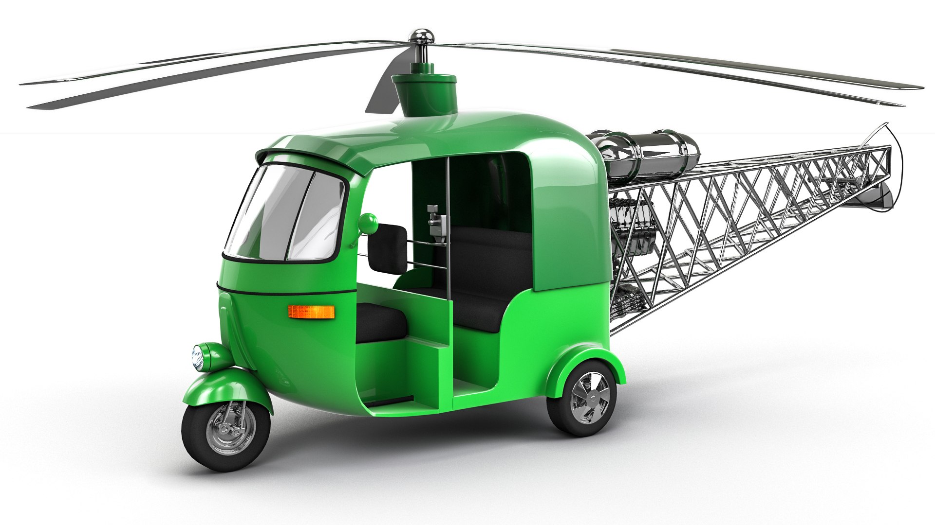 3D Auto Rickshaw Helicopter Model - TurboSquid 1436989