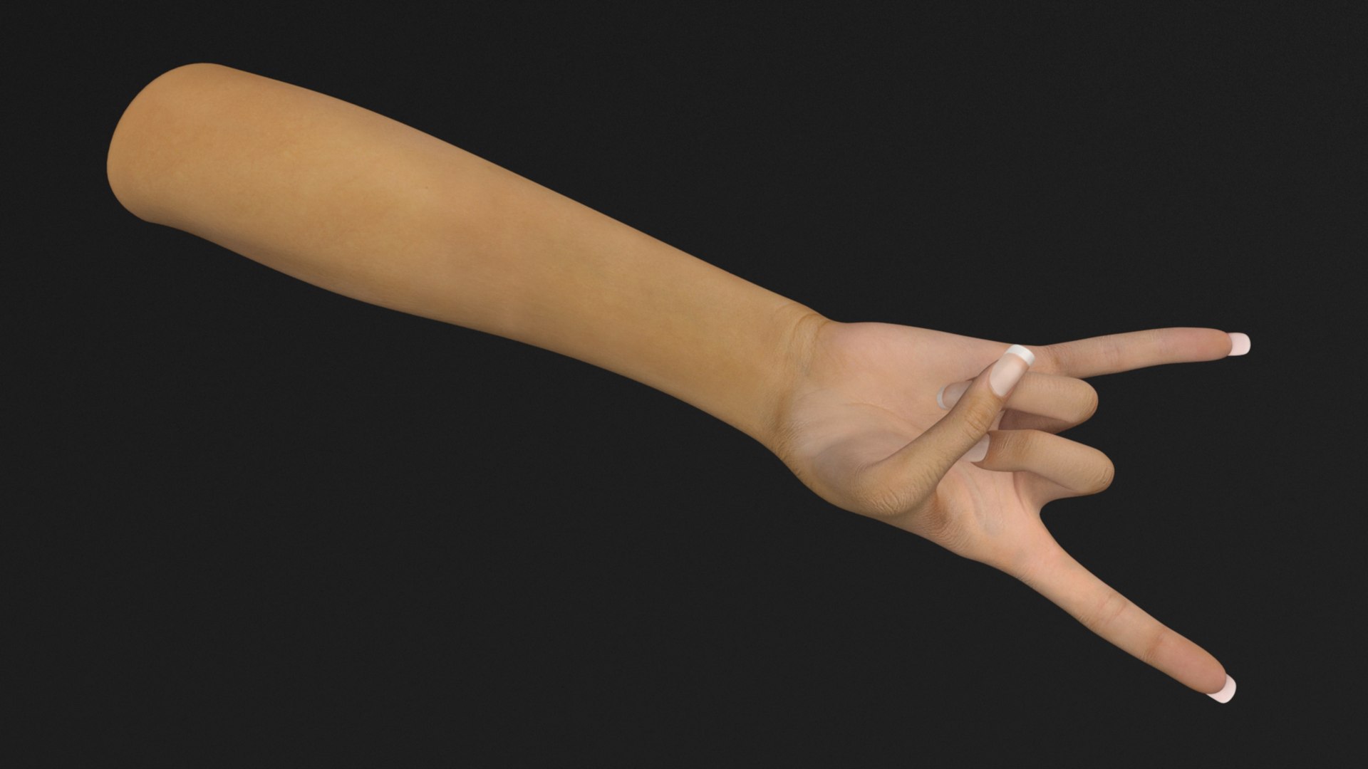 3D Female Hand Heavy Metal Pose Model - TurboSquid 2196974